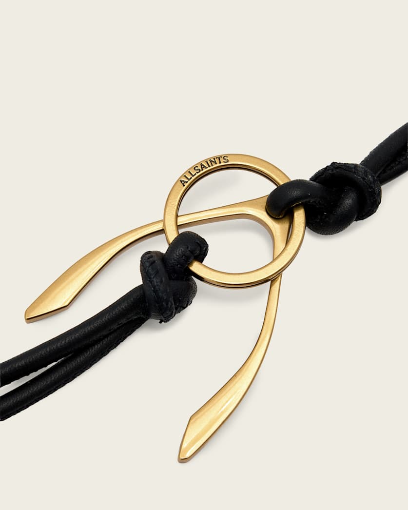 Metal Wishbone Bag Charm BLACK/GOLD | ALLSAINTS